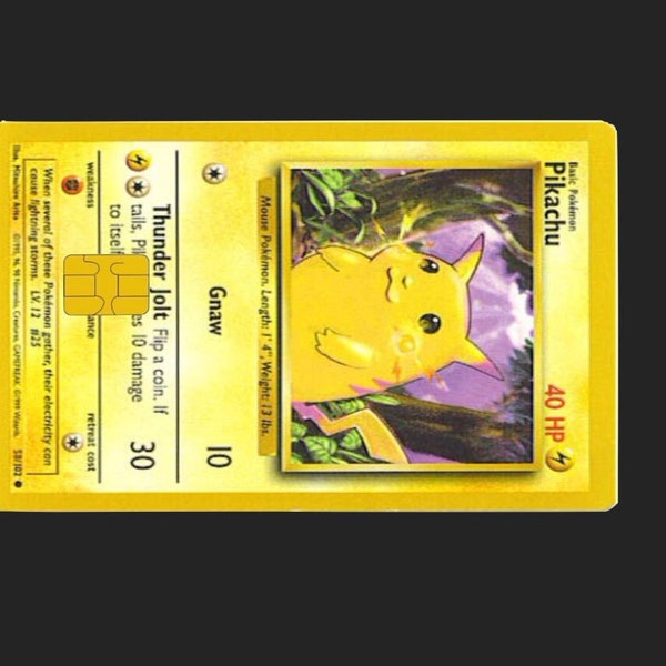 Pikachu Debit Card - Etsy