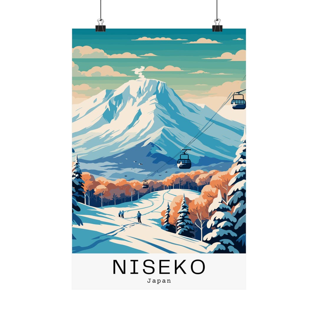 Niseko Japan Travel Poster: Ski Mountain Art Print Travel Photography ...