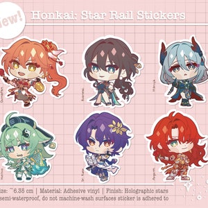 Honkai Star Rail Holographic Chibi Character Stickers! - Etsy