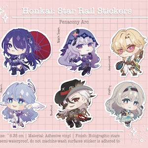 Honkai Star Rail Holographic Chibi Character Stickers! - Etsy
