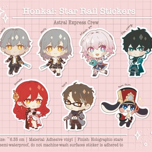 Honkai Star Rail Holographic Chibi Character Stickers! - Etsy