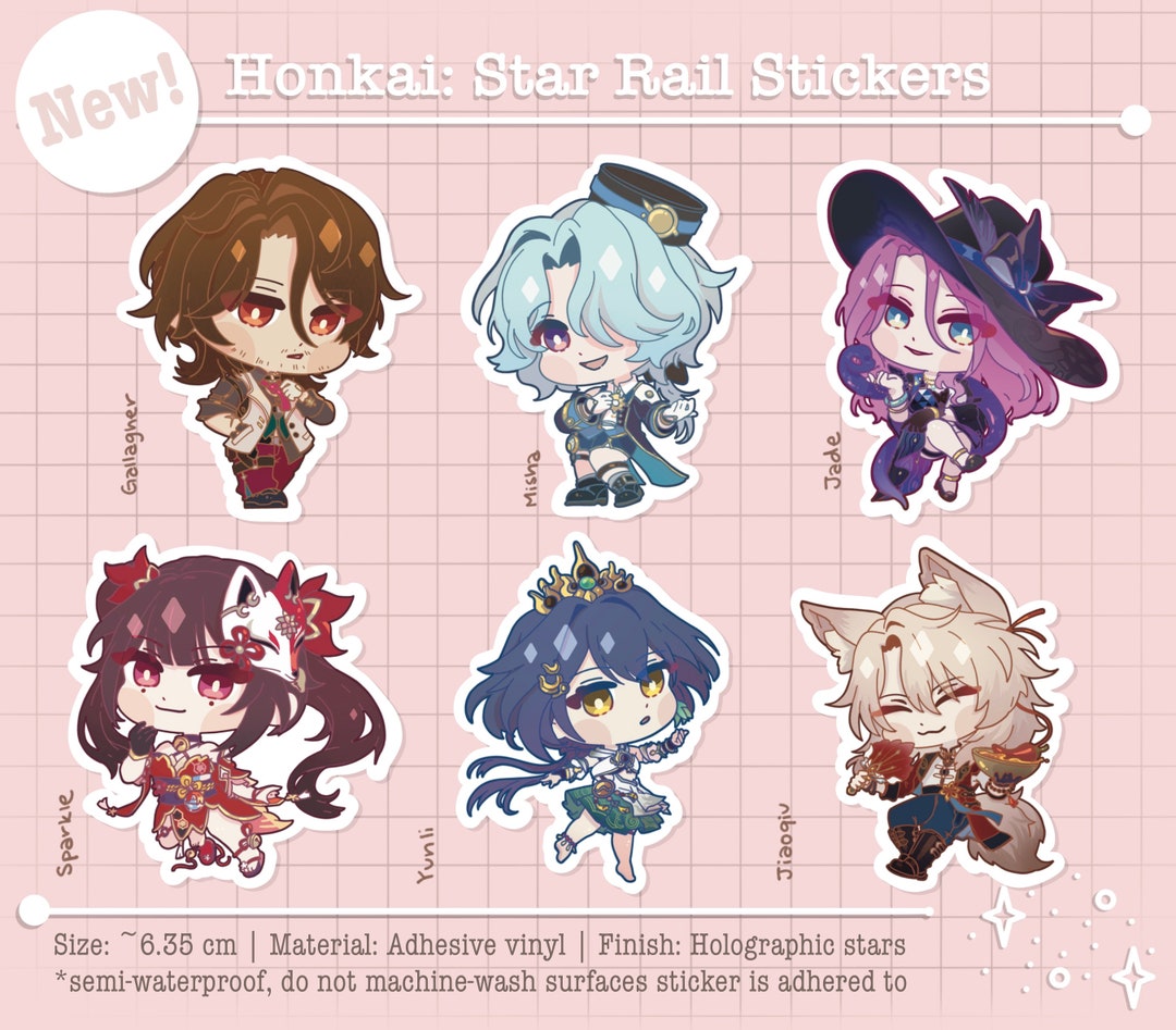 Honkai Star Rail Holographic Chibi Character Stickers! - Etsy