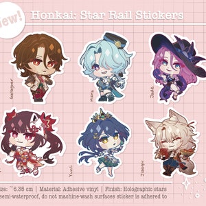 Honkai Star Rail Holographic Chibi Character Stickers! - Etsy