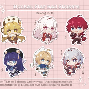 Honkai Star Rail Holographic Chibi Character Stickers! - Etsy