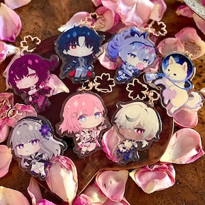 Honkai: Star Rail Holographic Glitter Acrylic Charms - Etsy