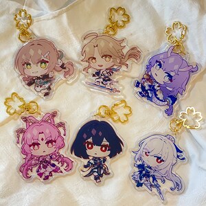 Honkai: Star Rail Holographic Glitter Acrylic Charms - Etsy