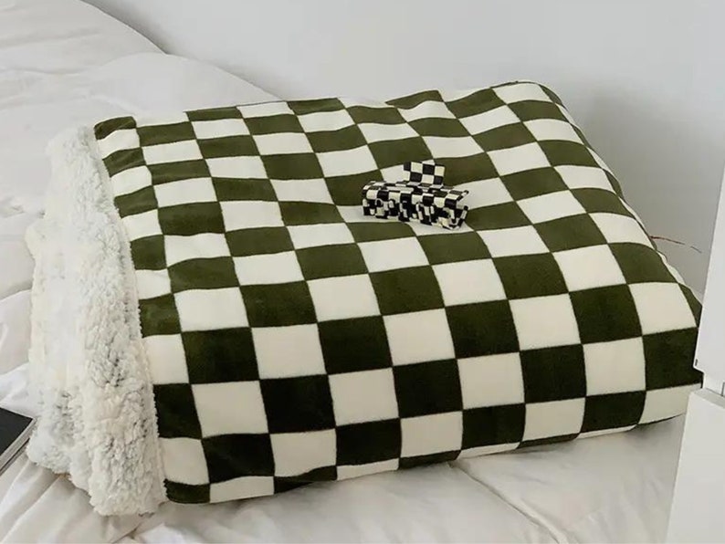 Cozy Checkered Blanket Checkerboard Pattern Blanket Winter Blanket ...