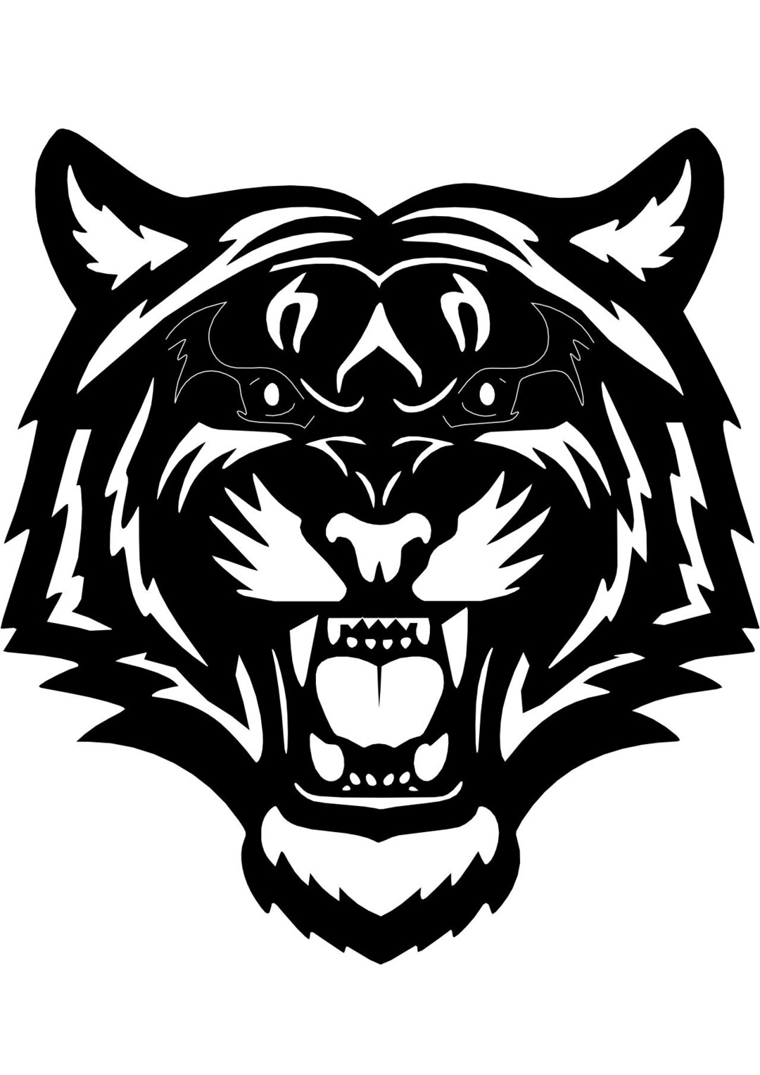 Tiger Dxf Svg Dwg Digital Files for Cnc Cutting - Etsy