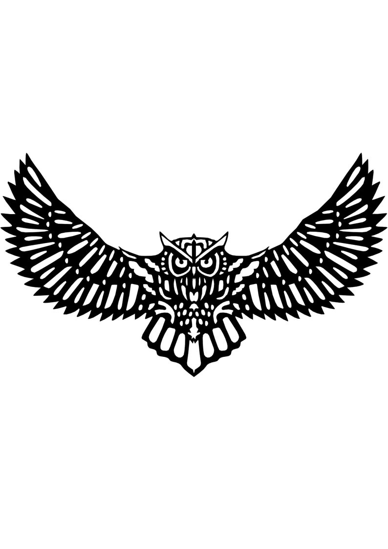 Owl Dxf Svg Dwg Digital Files - Etsy