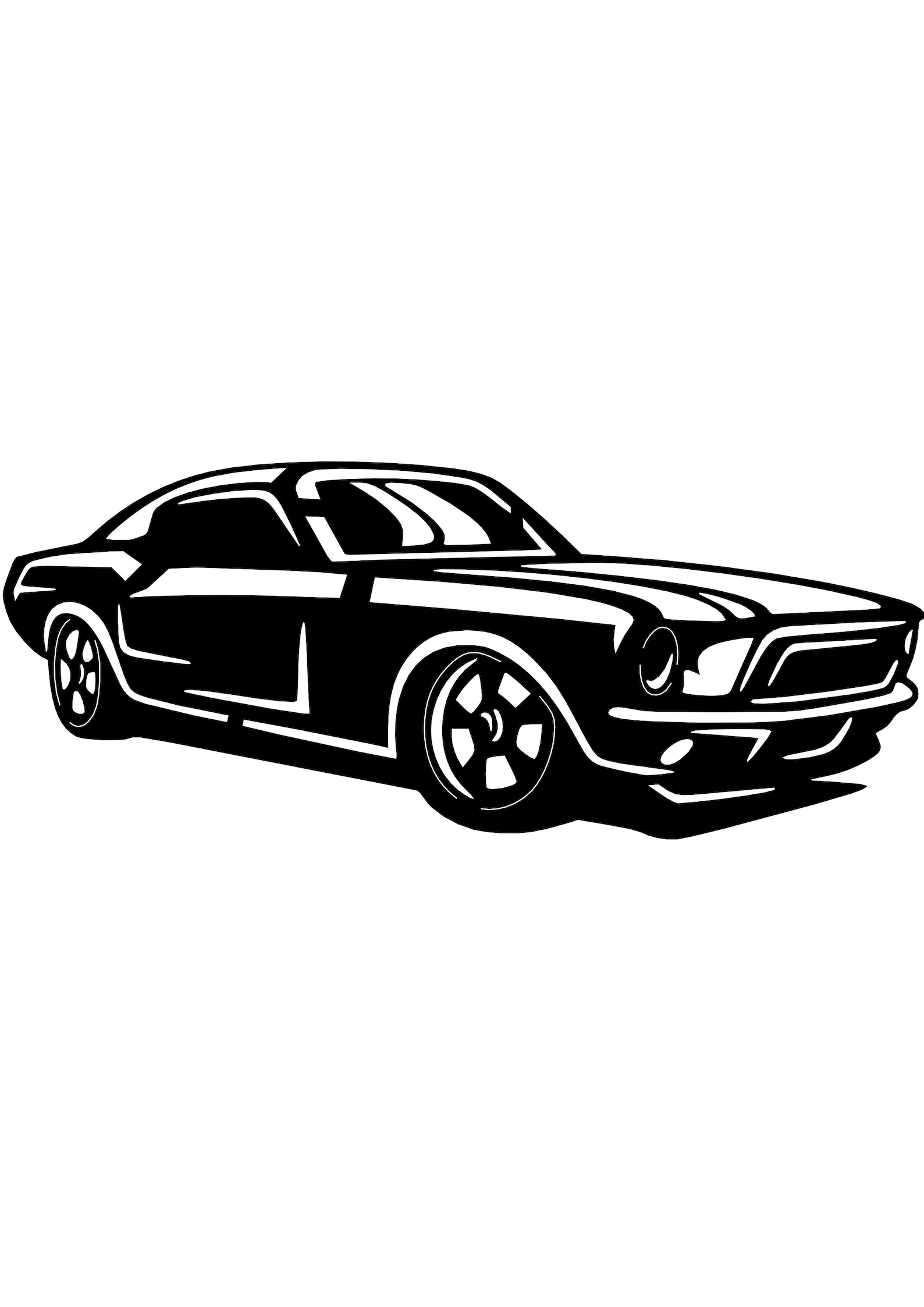Ford Mustang DXF for CNC Machines Plus Dwg Svg Jpg Files - Etsy