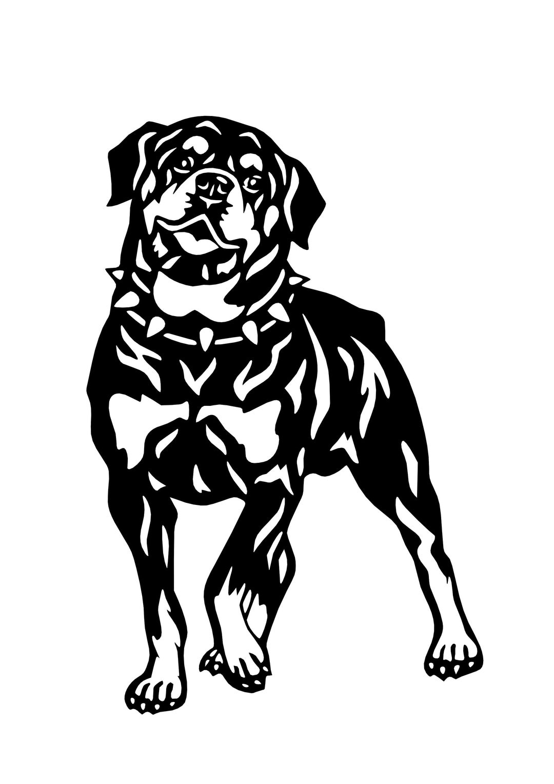 Rottweiler DXF SVG DWG Cnc Files - Etsy