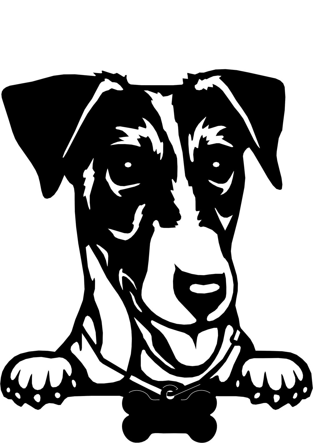 Smooth Fox Terrier Peeking Cut Files Dxf Svg Dwg - Etsy
