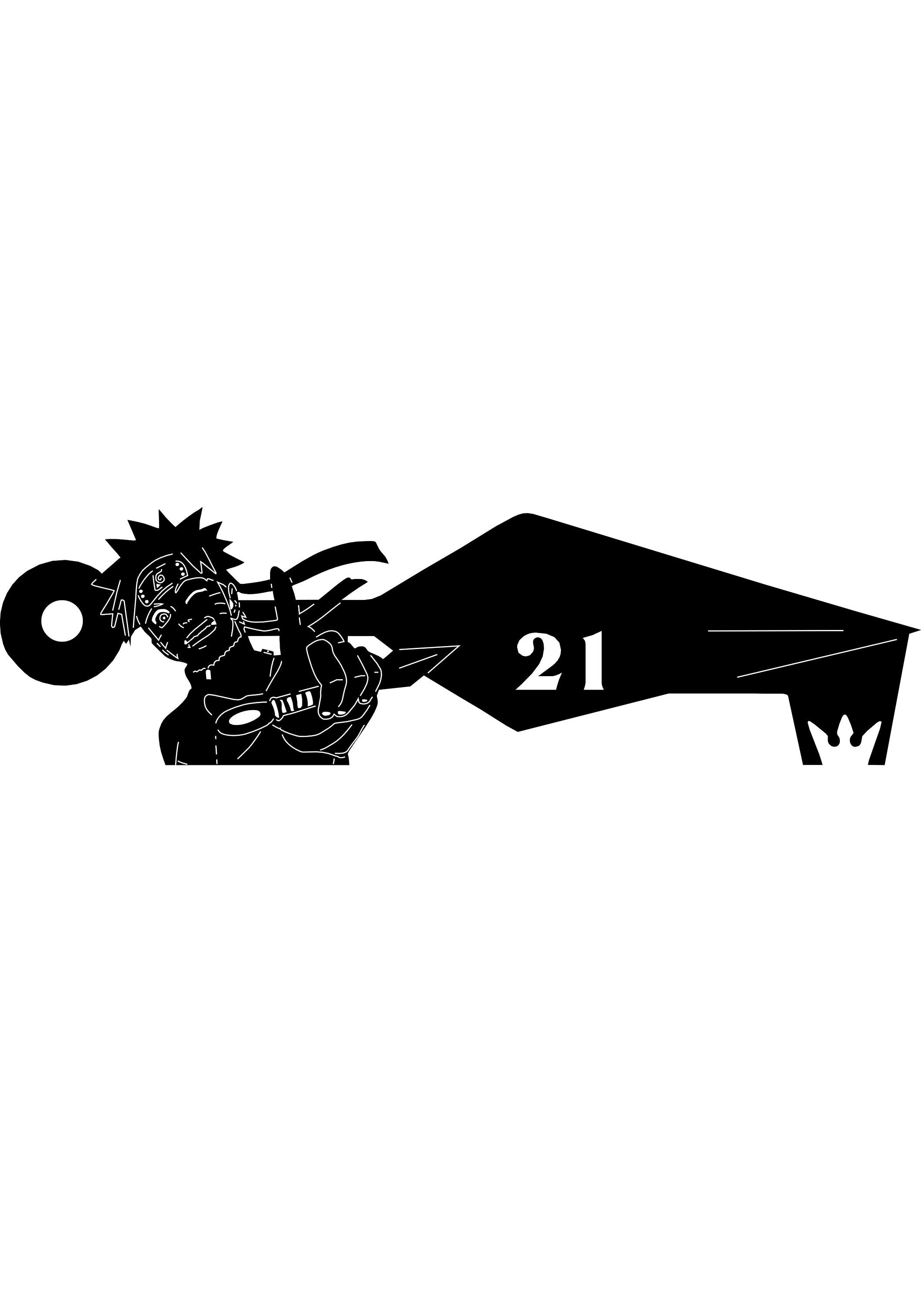 Narato Inspired Kunai Anime 21st Key Dxf Svg Dwg Digital Files for Cnc ...