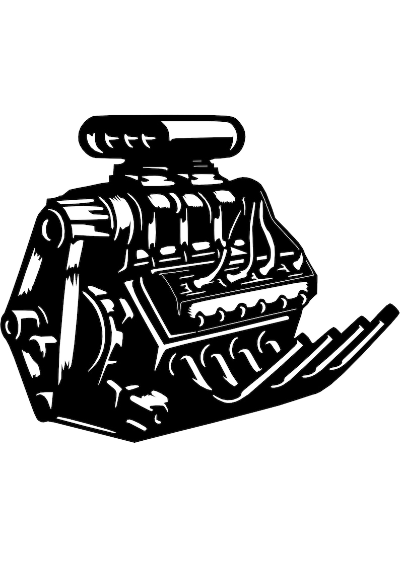 Blown V8 Engine Digital Files Dxf Svg Dwg Jpg - Etsy