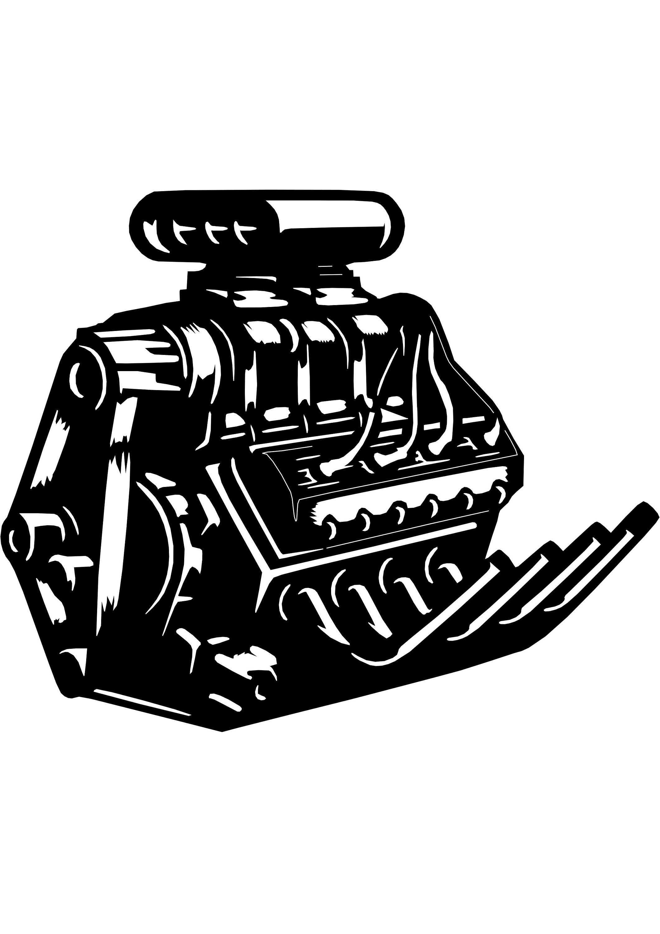 Blown V8 Engine Digital Files Dxf Svg Dwg Jpg - Etsy