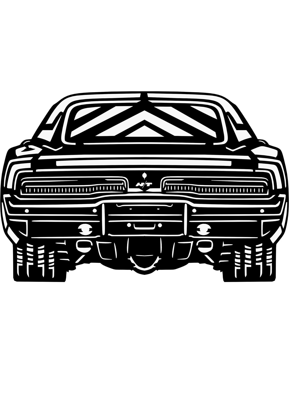 70 Charge Rear End DXF SVG Dwg Jpg Digitals Files for Cnc Cutting - Etsy