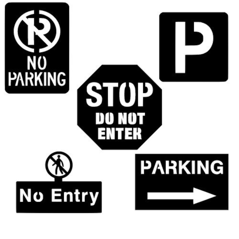 Parking & Stop Signs 5x Designs Dxf Dwg Svg Digital Files - Etsy