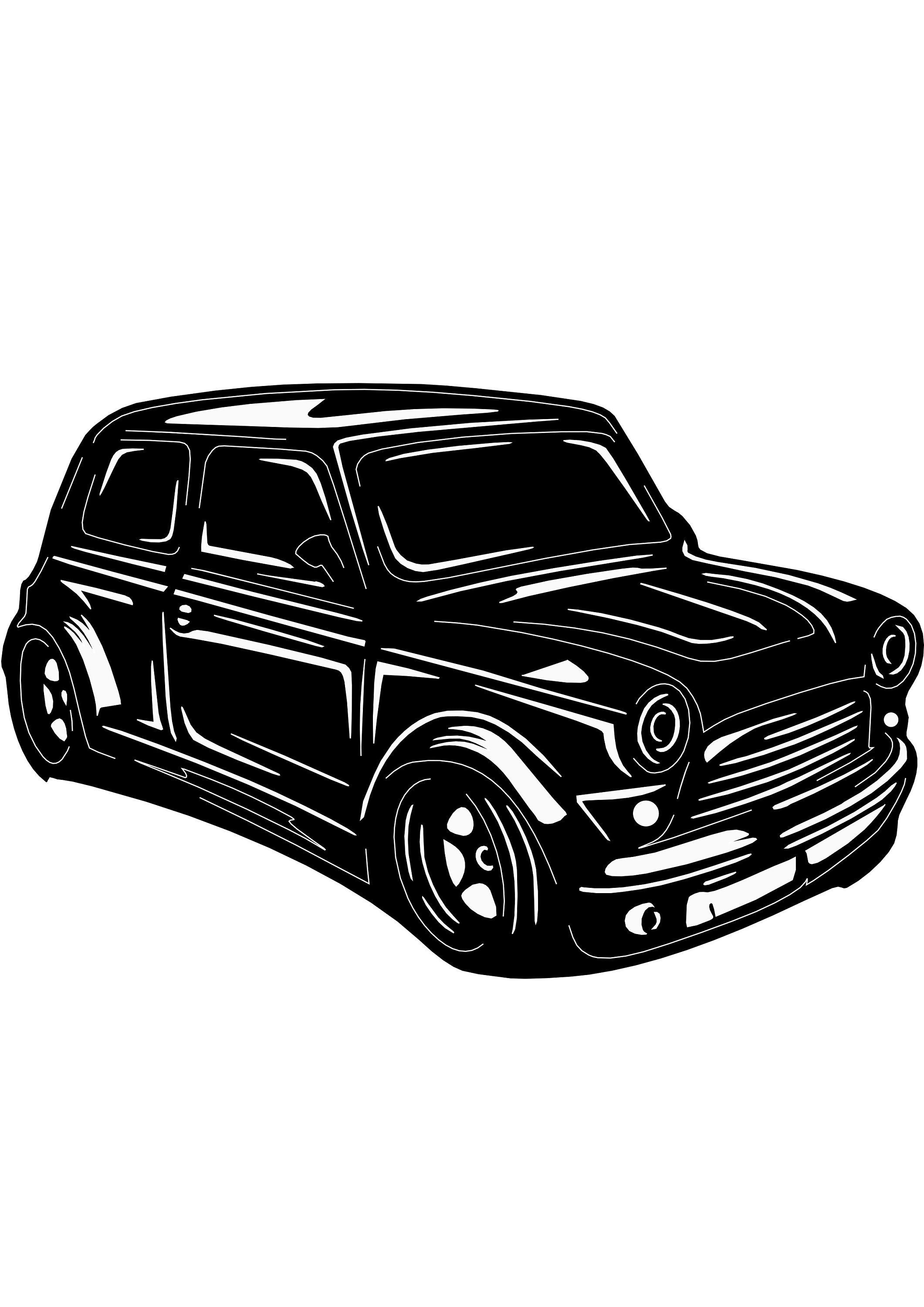 Mini Car Pimped Out DXF CUT Files for CNC Plus Dwg Svg Jpg Files - Etsy