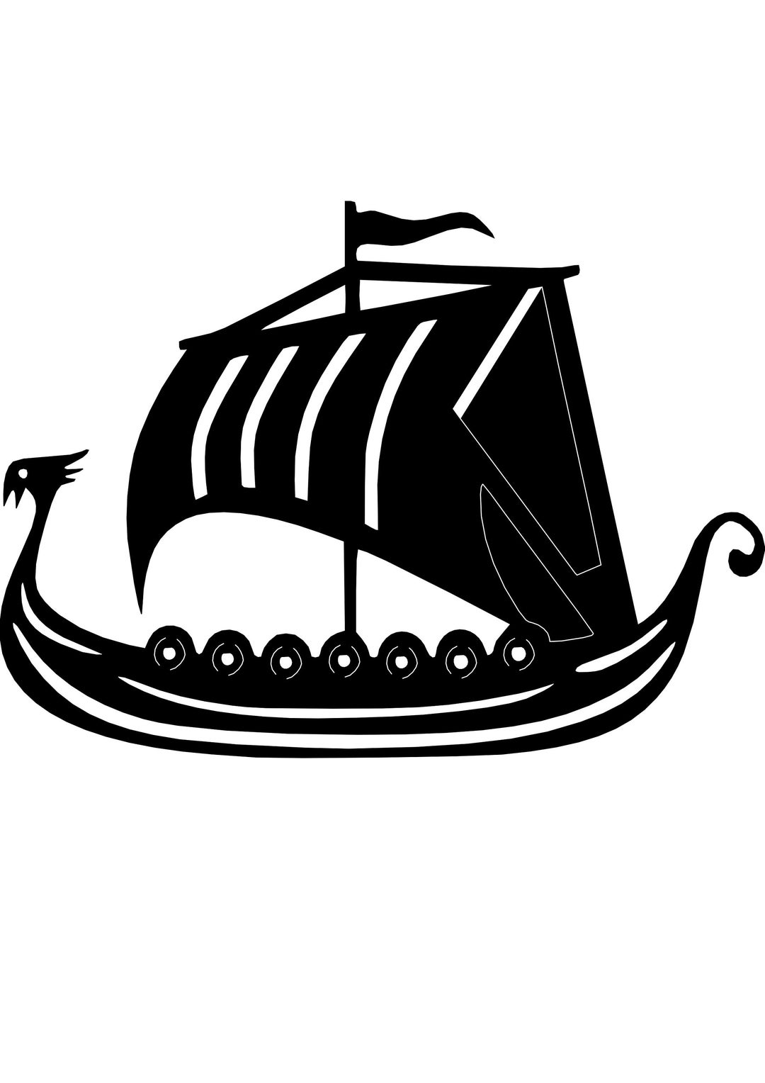 Viking Inspired Ship Design for CNC Cutters DXF Svg Dwg Jpg Digital ...