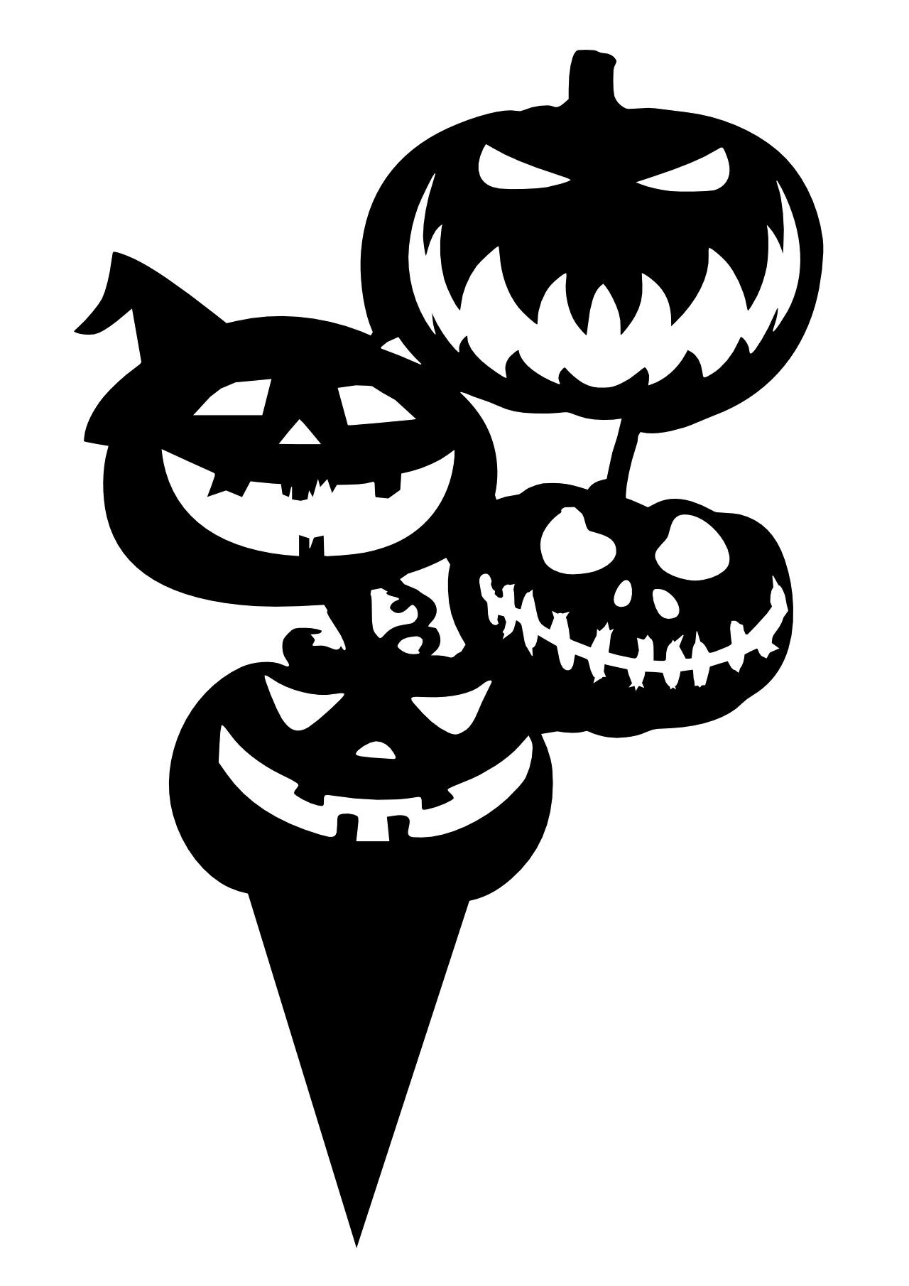 Halloween Shadow Casters/stakes Package X8 or Garden Stakes Designs Dxf ...