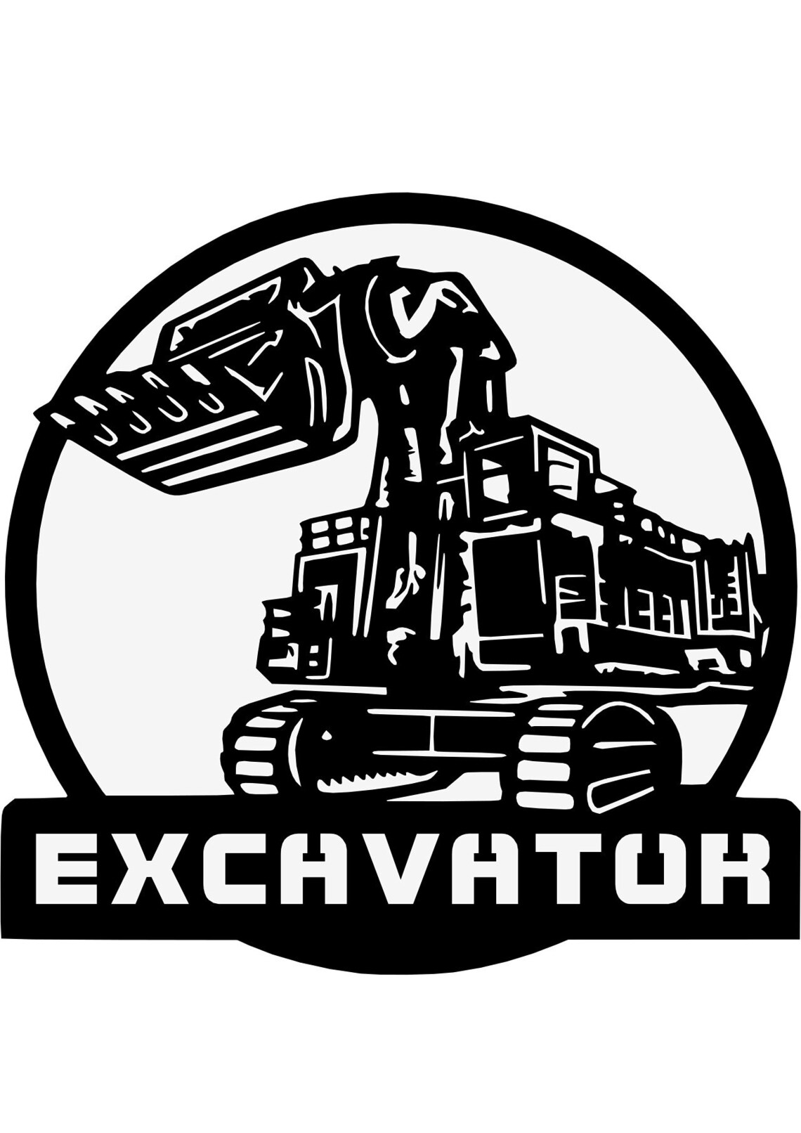 Massive Excavator DXF SVG DWG Jpg Cutting Files Digital Files - Etsy