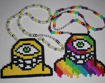 Subtronics Cyclops Octopus Glow in the Dark Plush Perler Kandi Necklace ...