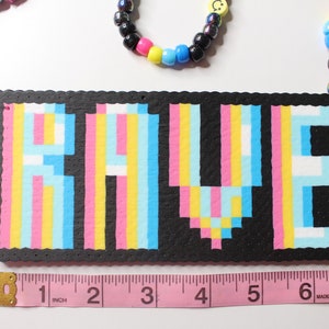 Trippy Rave Perler Necklace - Etsy