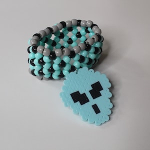 Blue Alien Perler Mini Kandi Cuff - Etsy
