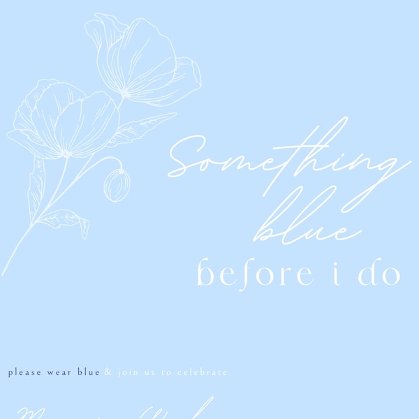 Something Blue Before I Do Bridal Shower Invitation - Etsy