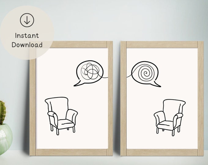 Therapy Counselor Office Wall Art Digital Prints, Psychologist Poster ...