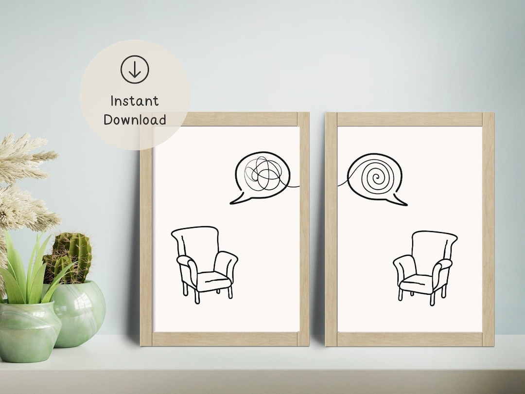 Therapy Office Downloadable Wall Art, Mental Health, Counseling Print ...