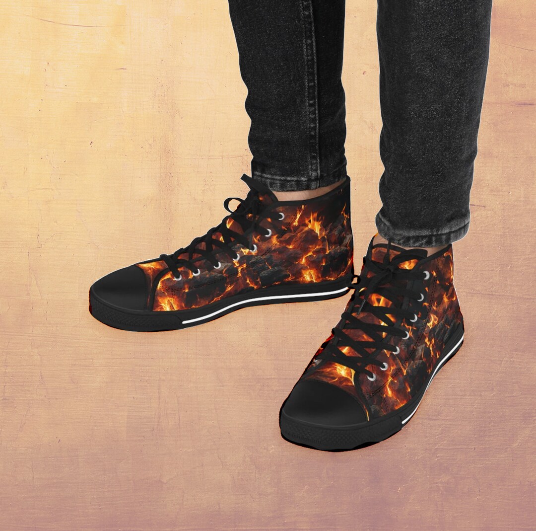 Inferno Men's High Top's Sneaker. 10 Sizes, 2 Soles. Firewalking Boot ...