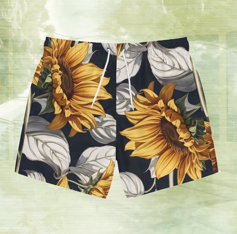 Sunflower Swim Trunks, Men's Summer Surf Swim Trunks Beach Shorts Pants ...