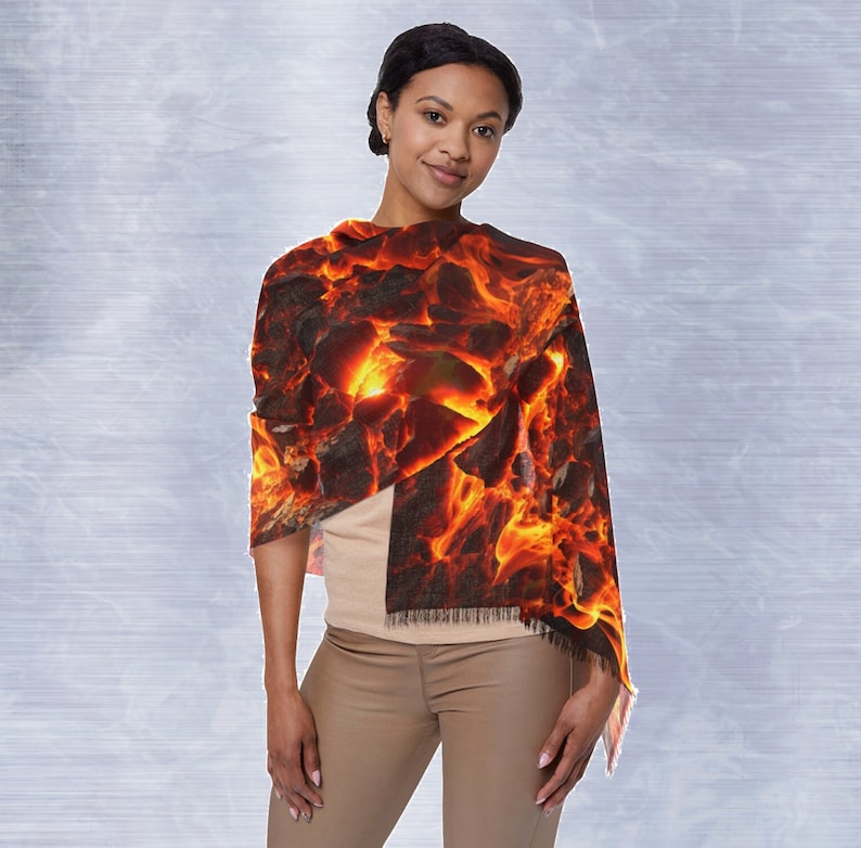 Fire Scarf, | 27"×73'' | A Symbol of Passion, It Sets Me Apart, A ...