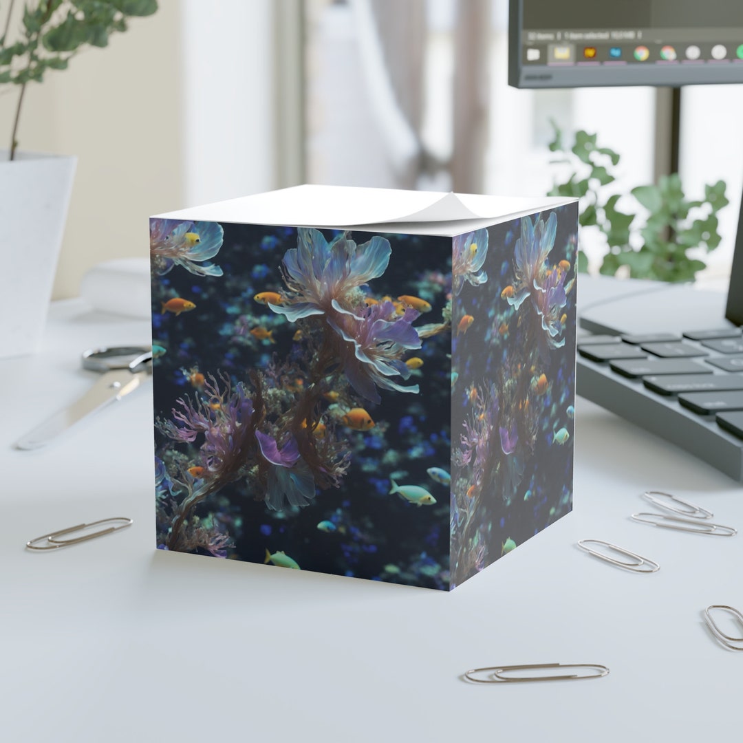 Post-it Note Cube - 700 Sticky Notes | Underwater Paradise Sticky Note ...