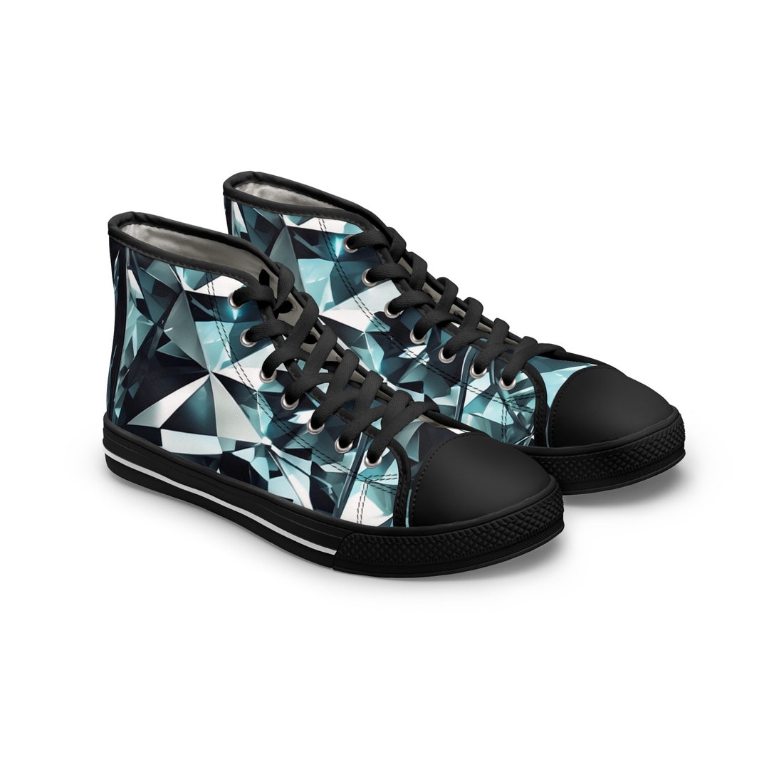 Women's Diamond High Top Sneakers | 9 Sizes! | Soles Adorned in Diamond ...