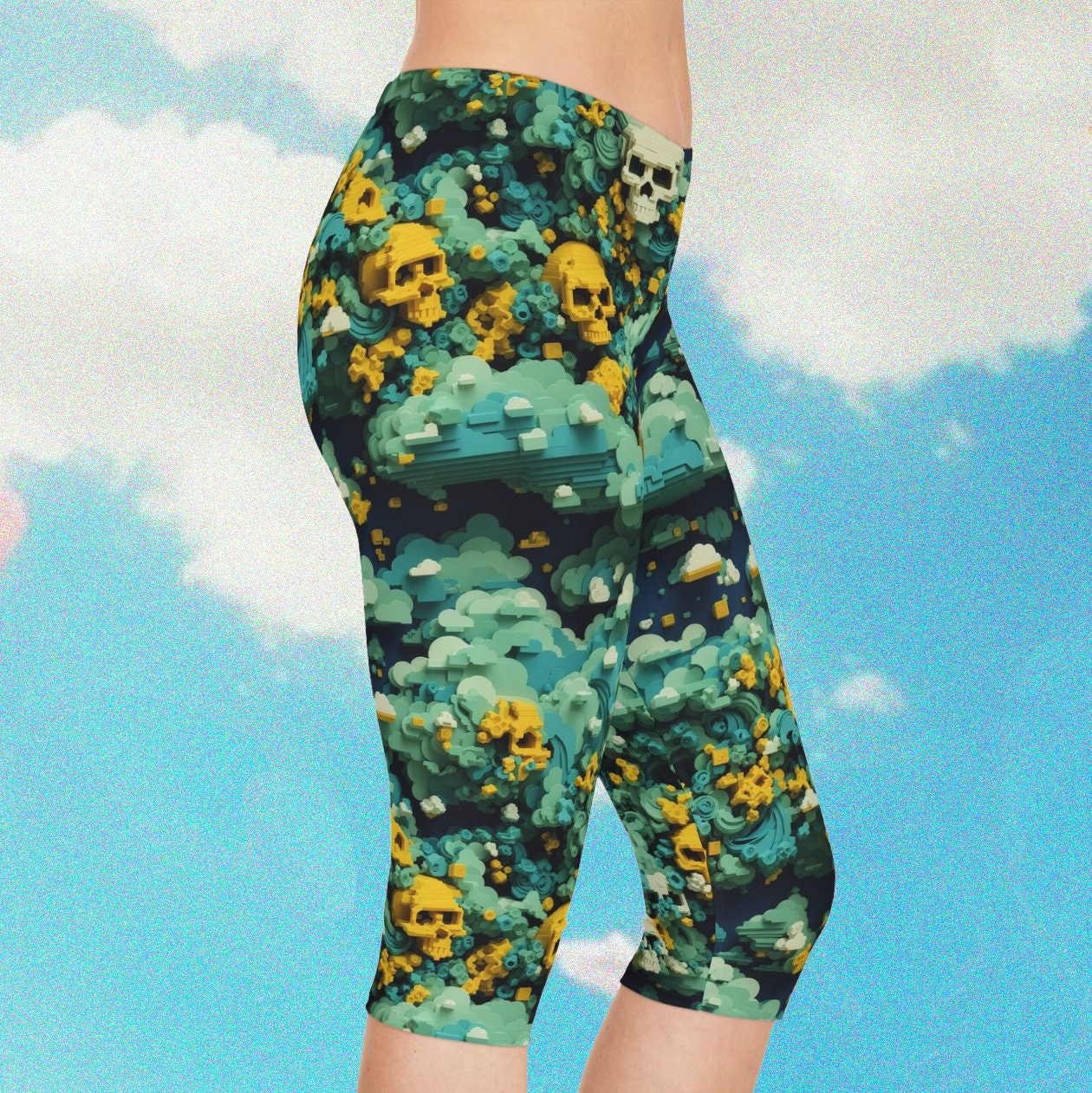 Emerald Area Gamer Girl Capris 6 Sizes Designer Capri's, Retro Style ...