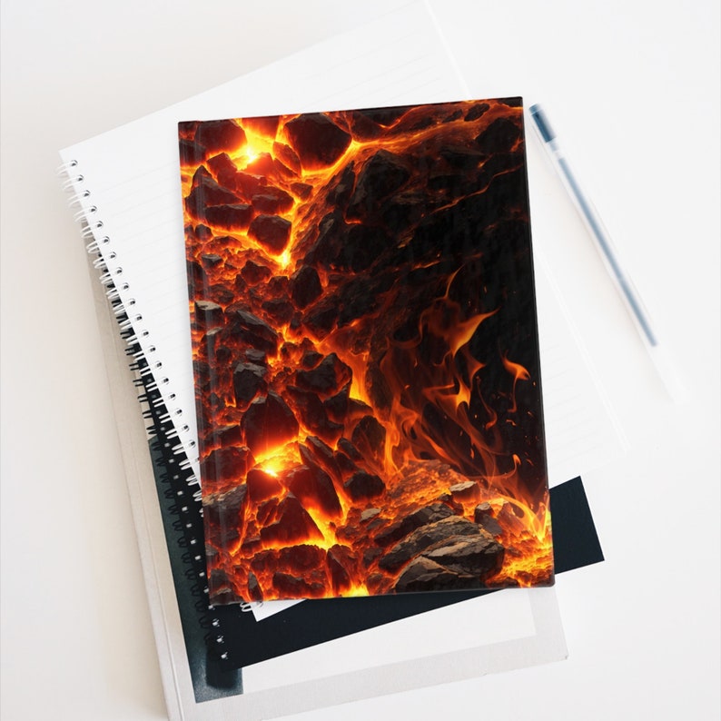 Book of Fire, Blank Sketchbook | 128 Blank Pages | 7.24"x5" | Journal ...