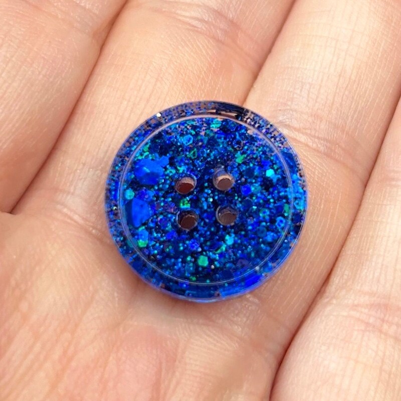 Sparkly Dark Blue Buttons - Etsy