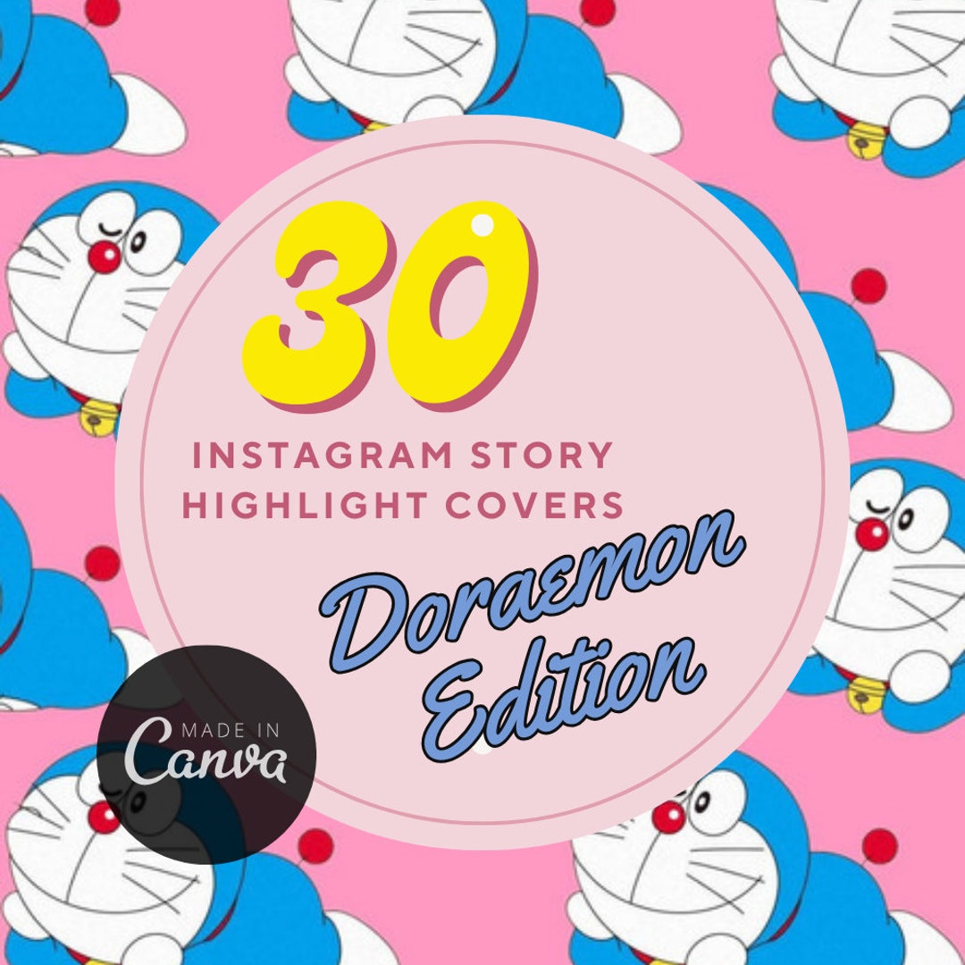 Cute Doraemon Template Instagram Story Highlight Covers - Etsy