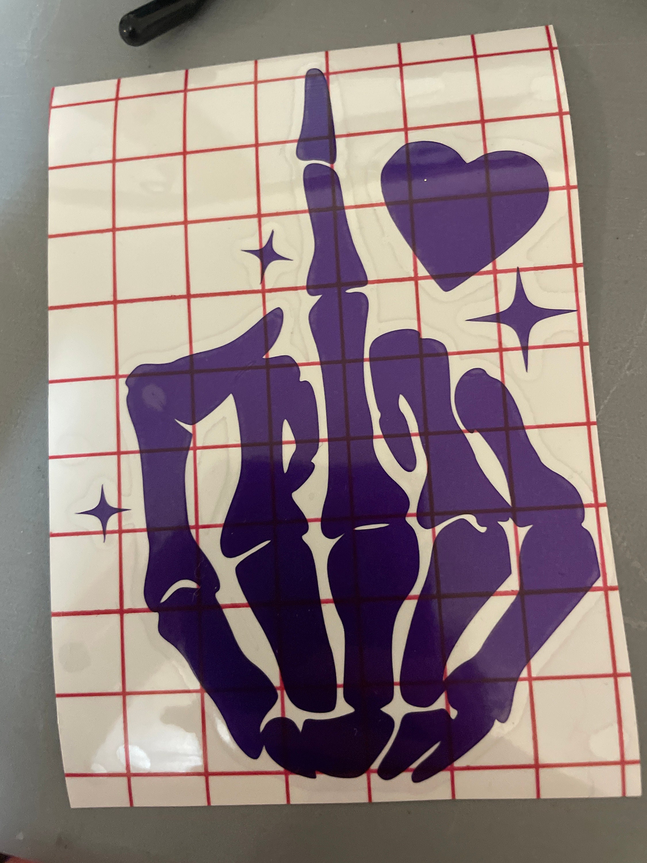 Middle Finger Car Decal - Etsy