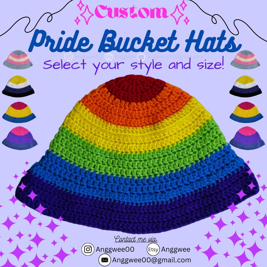 Custom Pride Bucket Hats - Handmade - Etsy