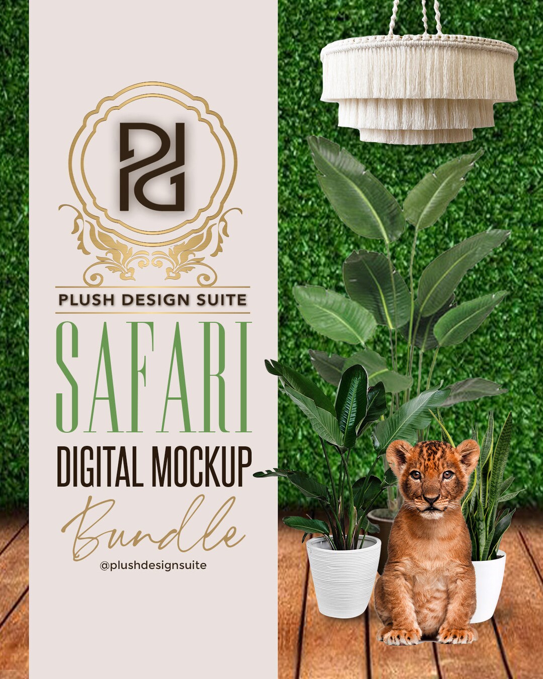 Safari Event Planner Mockup Bundle: Jungle Decor Design (digital ...