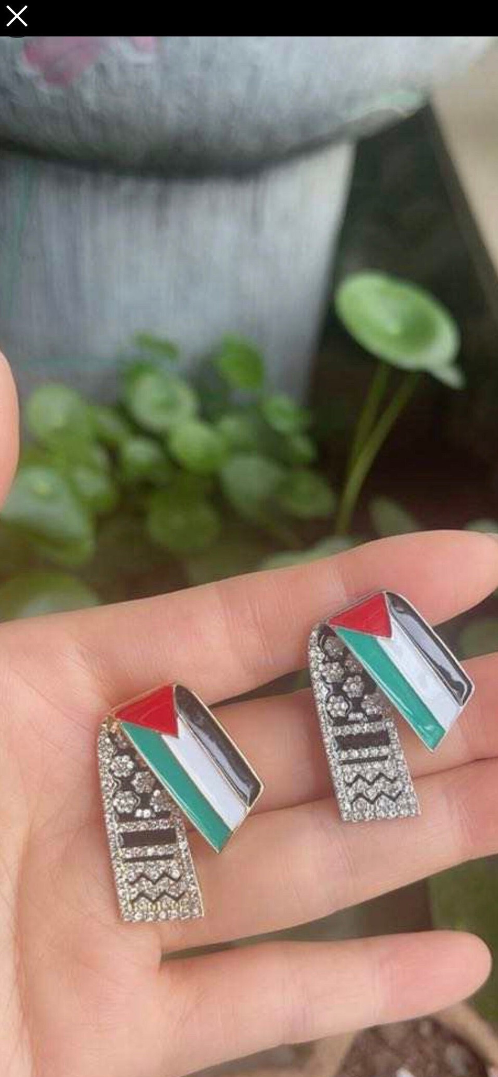 New Palestine Map Kuffia Keffieh Pin Red Black Green - Etsy