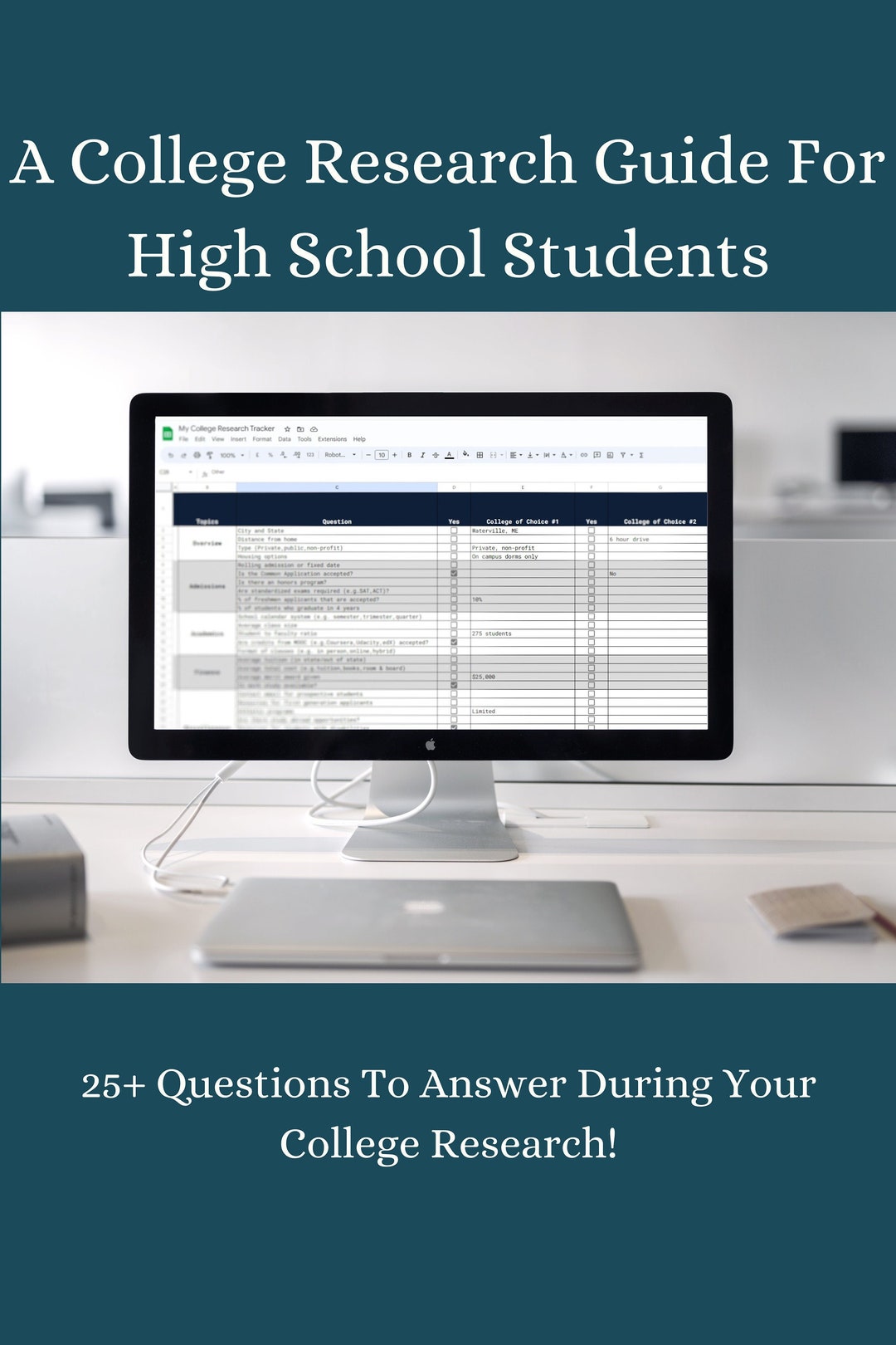 College Research Guide for High School Students - Etsy