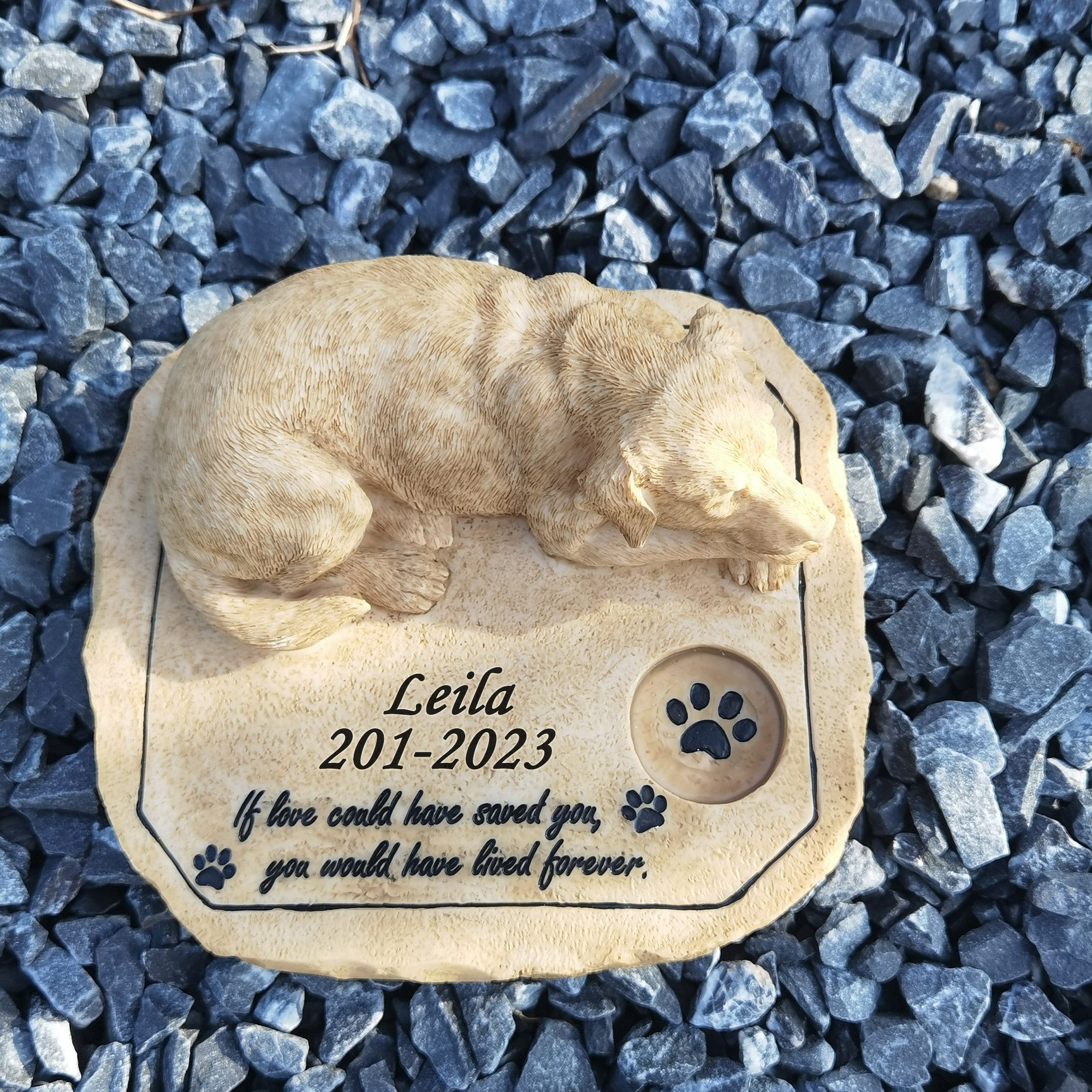 Personalized Pet Dog Memorial Stones Waterproofdog Memorial - Etsy