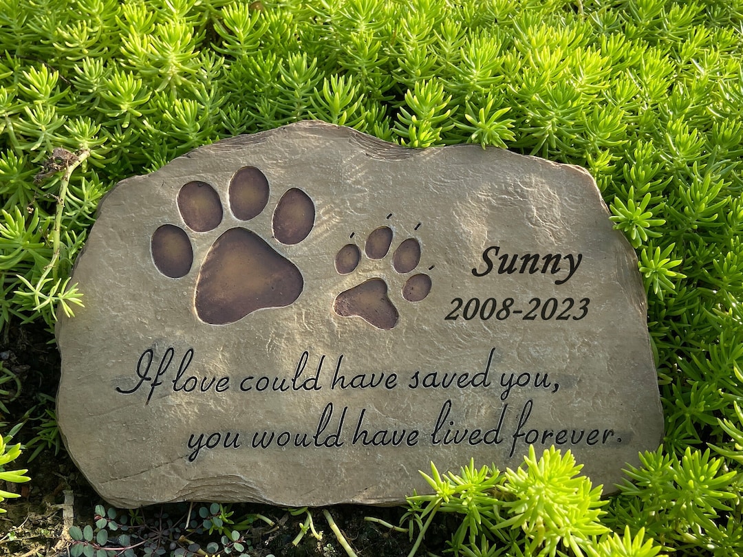 Personalized Dog Pet Memorial Stone,waterproof Cat Dog Grave Marker ...