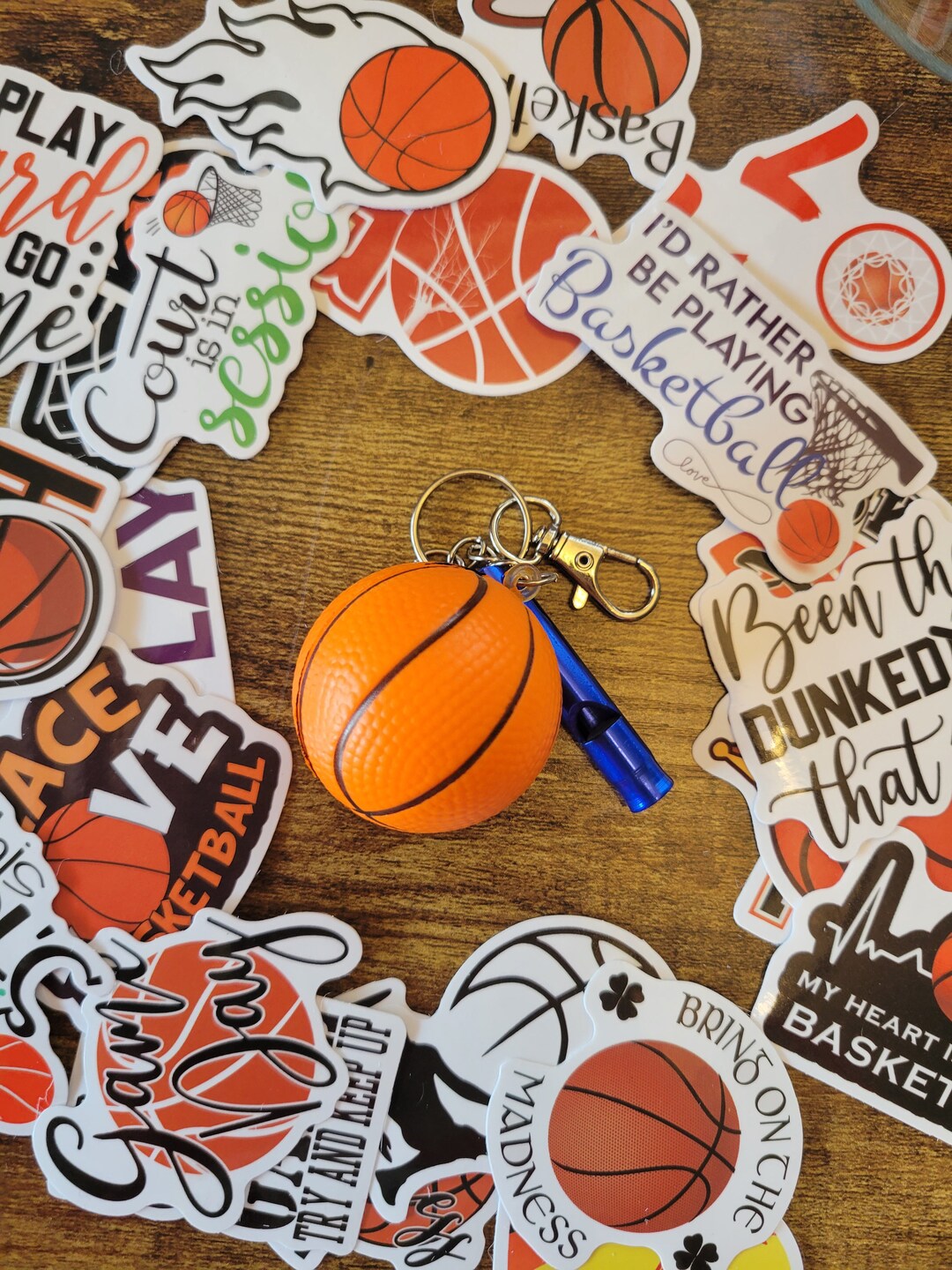 Basketball Safety Whistle Keychain (blue Whistle) , With Two FREE Water ...