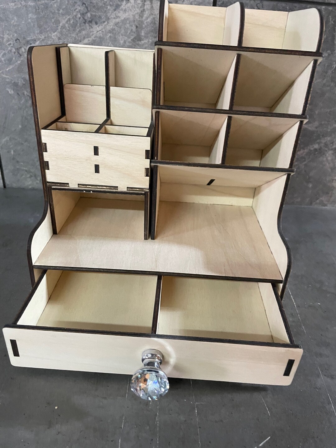 Unique Desk Organizer: Laser-cuttable DXF File - Create Your Own Piece ...