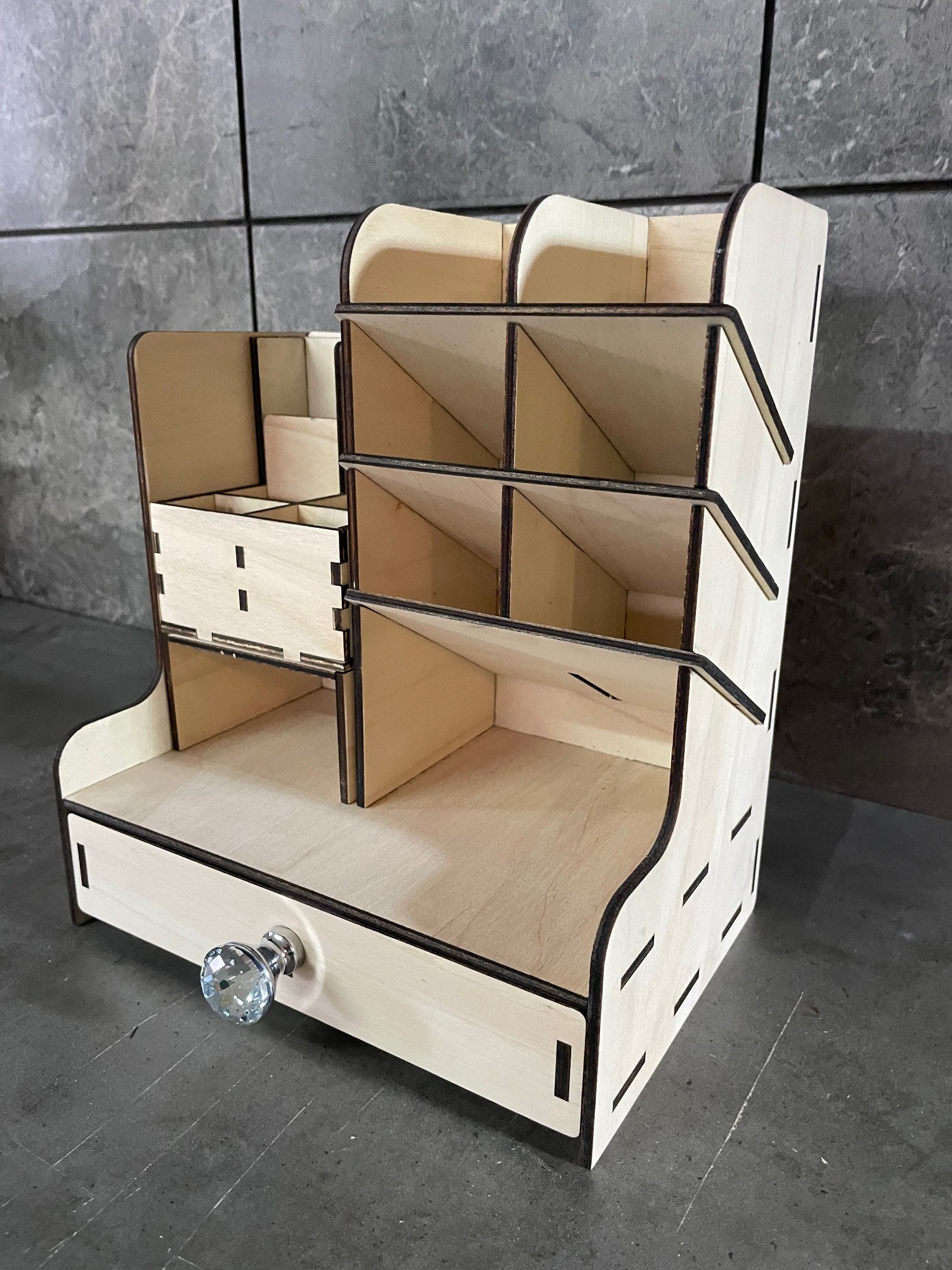 Unique Desk Organizer: Laser-cuttable DXF File Create Your Own Piece of ...